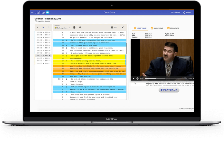TrialMax Cloud® Collaborative Review Tool - FTI Consulting Trial ...