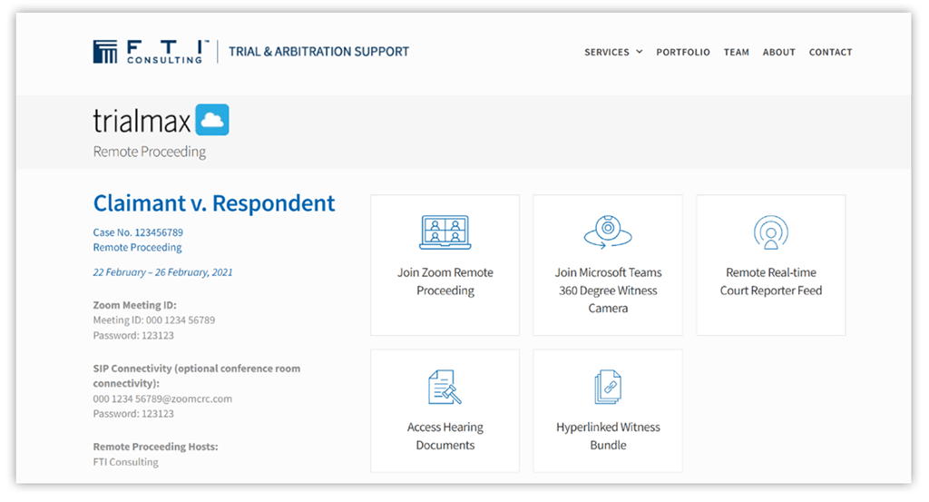 How We Support Hearings - FTI Consulting Trial & Arbitration Support